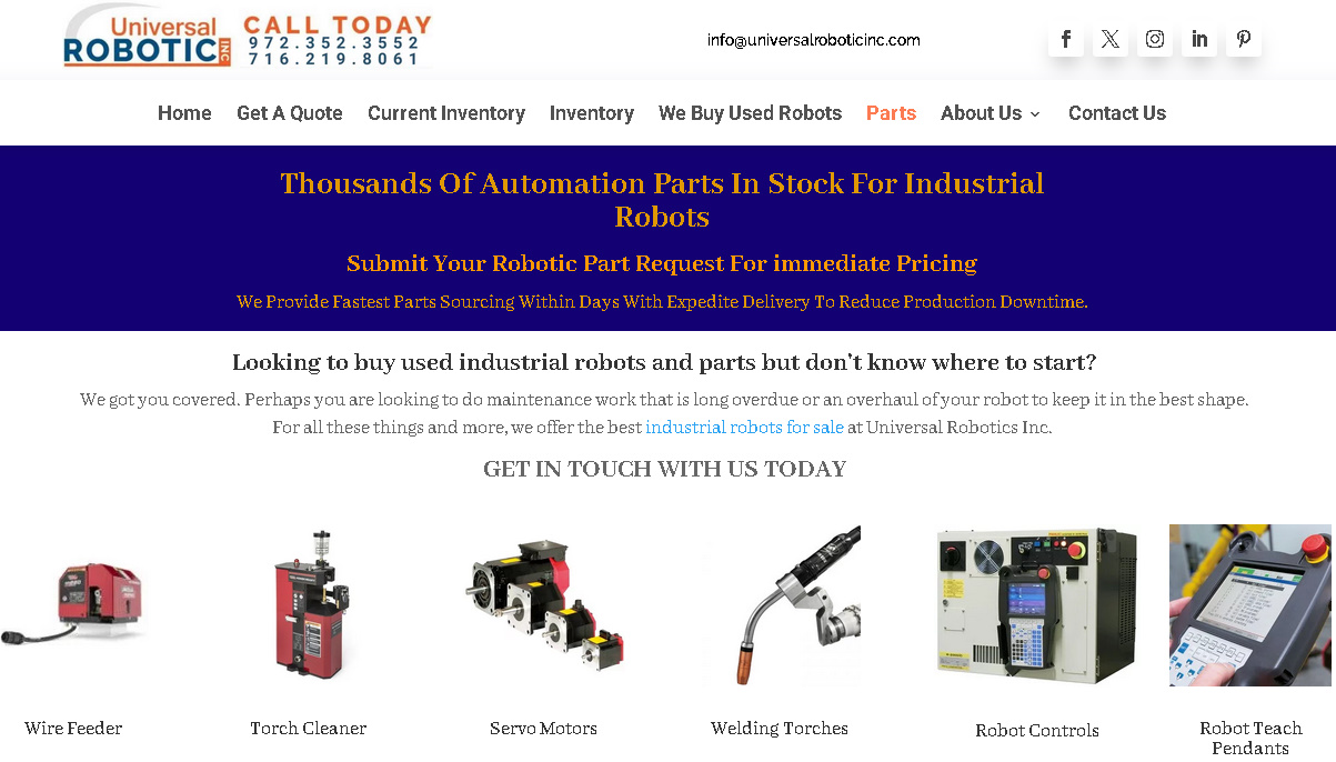 High-Quality FANUC Robot Parts | Universal Robotic Inc